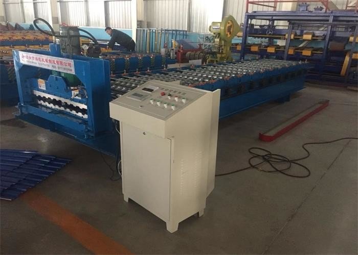Sri Lanka Roller Shutter Door Roll Forming Machine With 17 Rows Of Rollers and 4kw hydraulic power for garage door