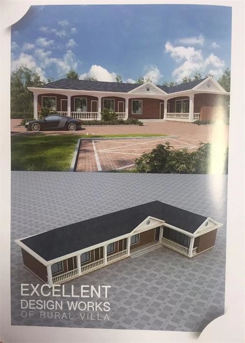C Frame Structure Light Prefab Steel House One Storey White Color Ready Made