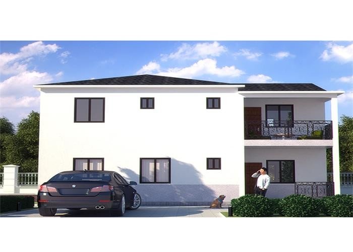 Two Stories Prefab Steel House Light Gauge Resist Earthquake And Longevity