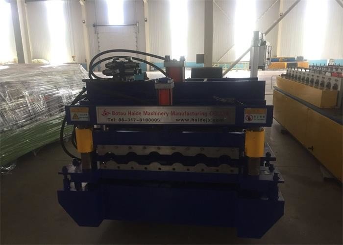 5.5kw Glazed Metal Roofing Machine Roof Panle Roll Forming Machine With 13 Rollers Rows