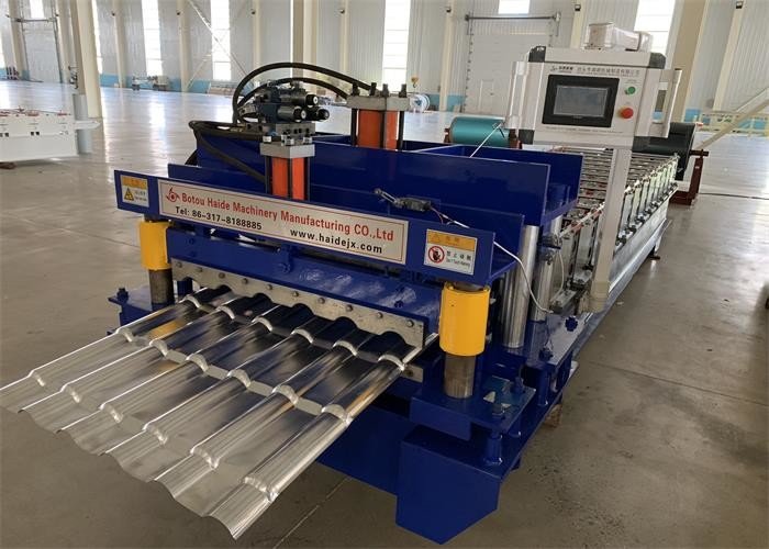 13 Rows High Speed Roof Roll Forming Machine Cold Rolling Mill With 5.5kw Servo Motor