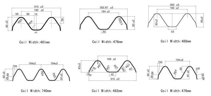 18 rows Hydraulic guard rail highway guardrail roll forming machine Crash Barrier with 30 kw 18 rows type 310