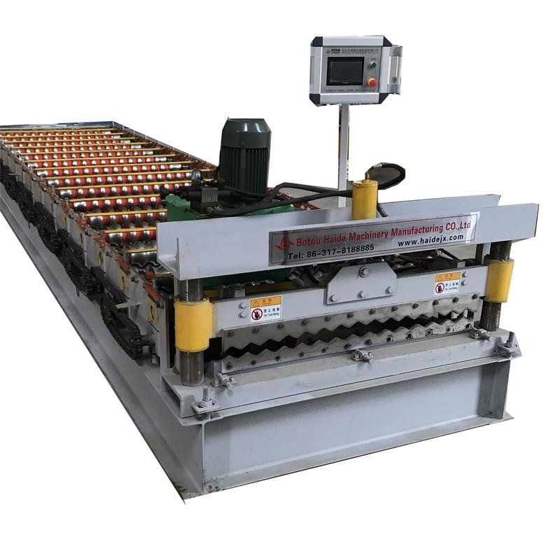 Corrugated Galvanized Metal Roof Panel Tile Making Machinery 4kw Power
