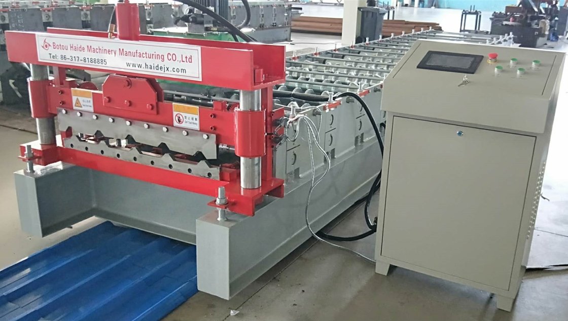 750 IBR Profile Color Steel Roof Tile Making Machine / Hydraulic Cutting Machine
