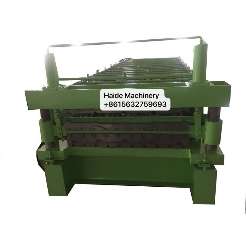 Aluminum Iron Metal Roofing Sheet Double Layer Metal Tile Making Machine 380v With 1'' Chain Transmission