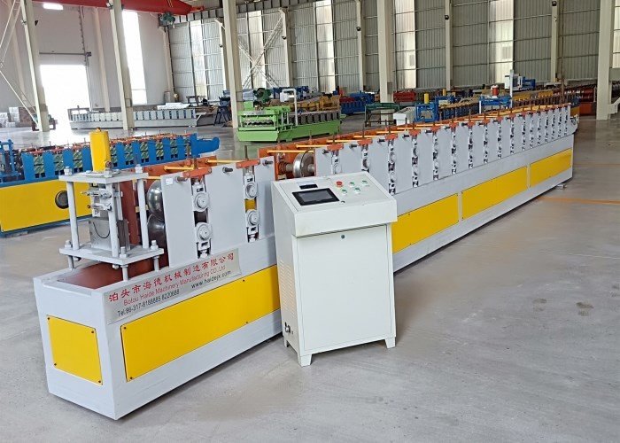 Steel Gutter Downspout  Half Round Roll Forming Machine Hydraulic Cutting