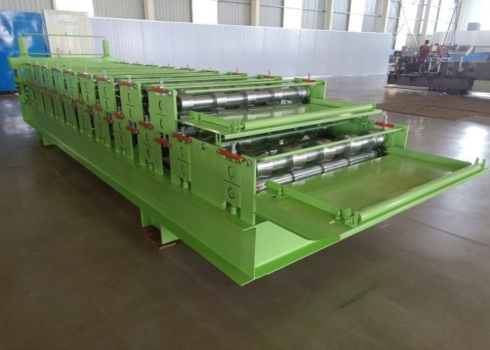 Steel Sheet Profile Tile Wall Panel Double Layer Roll Forming Machine Feeding Width 1000mm