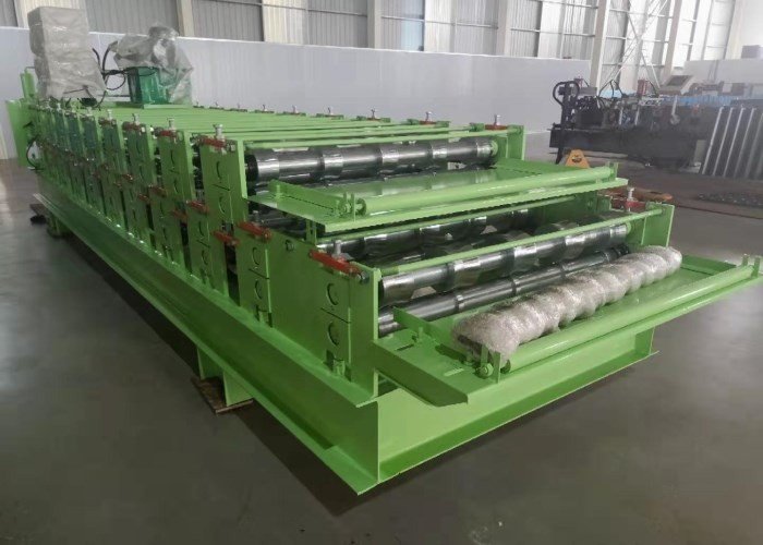 0.3-0.8mm Thickness Roll Former China Double Layer Roof Panel Roll Forming Machine