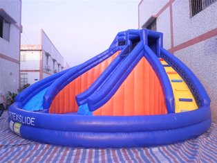 China Bending Inflatable Slides Inflatable Water  Slide For Kids supplier