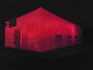 China Fabric Inflatable Stitching Cube , Blowers Sewn Inflatable Cube Tent For Event supplier