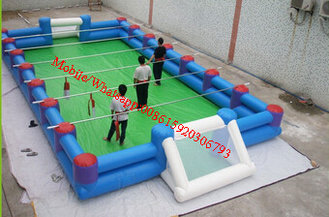 China inflatable football pitch inflatable football field  soccer field with iron / metal supplier