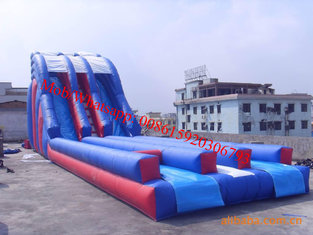 China giant adult siz inflatable water slide for adult inflatable double lane slip slide supplier