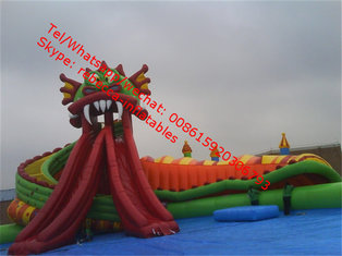 China inflatable water slide with pool supplier