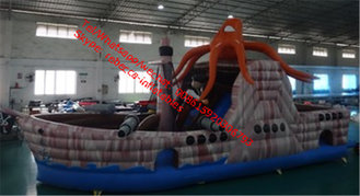 China Inflatable Octopus slide inflatable pirate boat slide inflatable pirate ship slide supplier