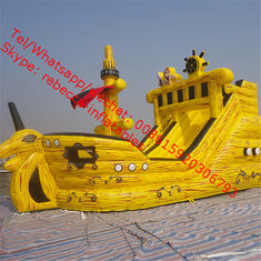 China giant inflatable pirate ship slide supplier
