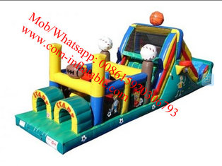 China Inflatable Obstacle Courses For Rent , Moon Bounce Obstacle Course supplier