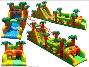 China Renting Durable Inflatable Obstacle Course For Jungle Theme supplier