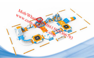 China inflatable water park floating games waterpark inflatable water floating playground supplier