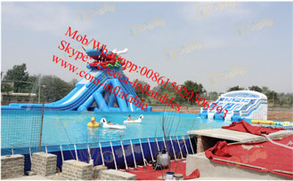 China utdoor swimming pool  above ground pool water slide  inflatable slide for inflatable pool supplier