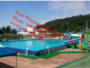 China Metal Frame Pools For Family Yard , Blowing Up Inflatable Pools Metal Frame Pool supplier