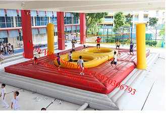 China Inflatable Bouncy Bossaball Inflatable Volleyball Court supplier