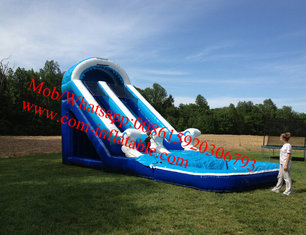 China giant inflatable pool big wave water slide for adult children inflatable pool with slide supplier
