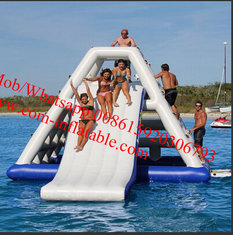 China Giant Commercial Outdoor Inflatable Water Slide With A Pool For Parks supplier