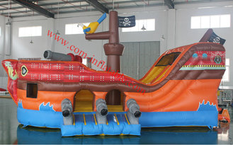 China inflatable pirate boat giant inflatable  pirate ship inflatable slide supplier
