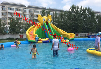China children large inflatable water pool with slide giant inflatable pool slide for adult supplier