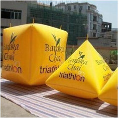 China Inflatable Swim Buoy In Cube Shape ， Marker Buoys supplier