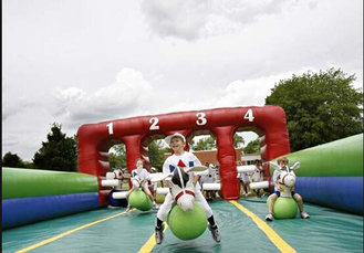 China CE certified Inflatable Derby Race , Inflatable Pony Hop supplier