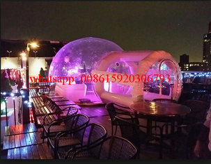 China inflatable crystal bubble tent , inflatable clear dome tent, clear plastic tent with light supplier