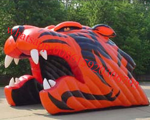 China Bearcat Head inflatable Tunnel， Inflatable Sports Tunnal supplier