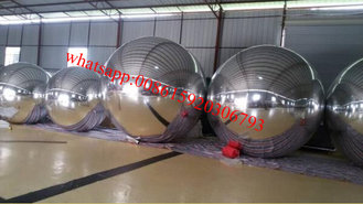 China PVC Silver Inflatable Advertising Balloons , Outdoor Stage Decoration Ball 3m supplier