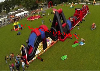 China Outdoor Inflatable Obstacle Course , Full Challenge Adult Outdoor Obstacle Course , Obstacle Course Ideas supplier