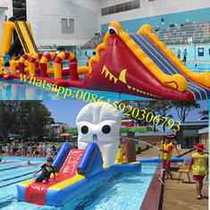 China inflatable pool obstacle , kids obstacle course equipment , kids obstacle course, floating water playground obstacle supplier