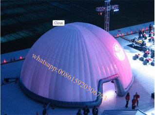 China 0.55mm pvc tarpaulin inflatable dome tent inflatable canopy / tent supplier