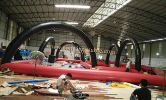 China kids toy cars race track inflatable race track plastic car race track supplier