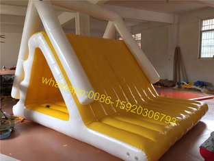 China yellow and white colours lake water slide toys for sale supplier