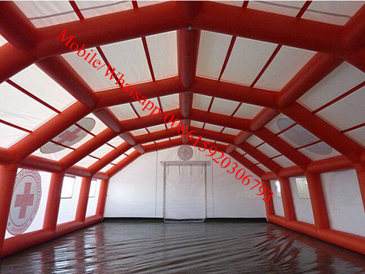 White Inflatable Hospital Tent , 0.65mm PVC Inflatable Emergency Tent supplier