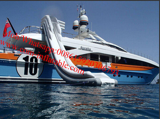 Mini water slide for boat aqua slide supplier