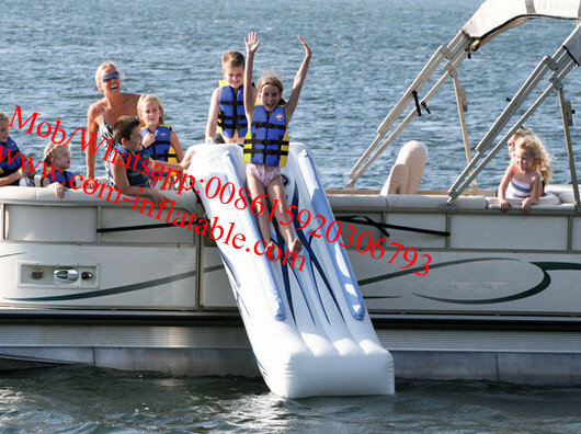 Mini water slide for boat aqua slide supplier