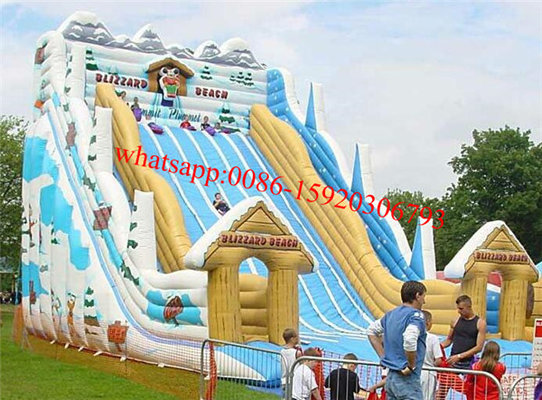 giant snow slide inflatable , giant snow slide, inflatble toboggan slide , snow slide supplier