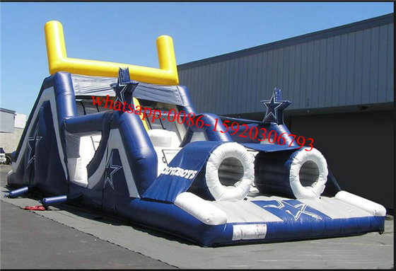 Inflatable Obstacle Slides For Football , Commercial  Adult Inflatable Obstacle Course For Sale supplier