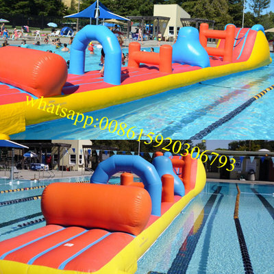 inflatable pool obstacle , kids obstacle course equipment , kids obstacle course, floating water playground obstacle supplier
