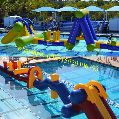 inflatable pool obstacle , kids obstacle course equipment , kids obstacle course, floating water playground obstacle supplier