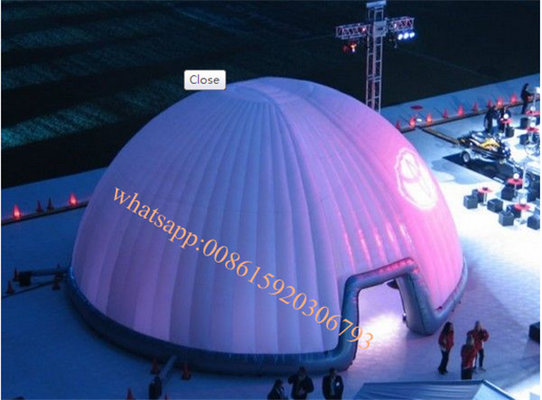 0.55mm pvc tarpaulin inflatable dome tent inflatable canopy / tent supplier