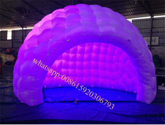 0.55mm pvc tarpaulin inflatable dome tent inflatable canopy / tent supplier