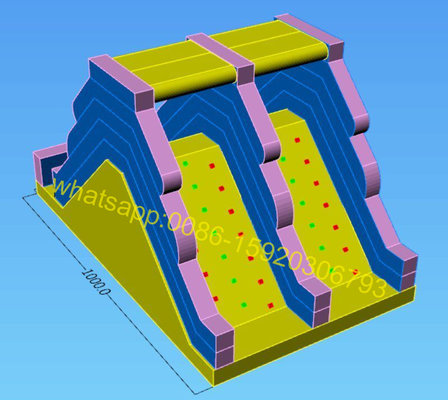 new design giant double slip n slide inflatable slide supplier