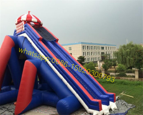 giant blue and red colours water slide supplier